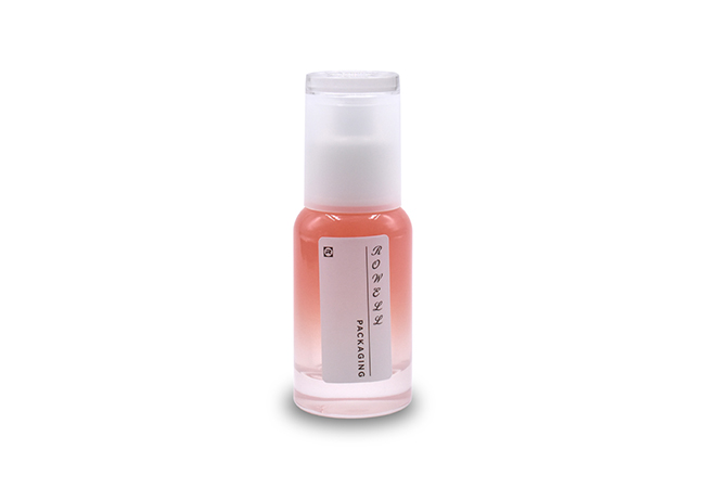 Gradient Pink Glass Lotion Bottles Bulk Manufacturers-Rowell