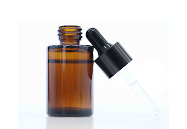 Amber Glass Bottle with Aluminum Dropper Wholesale